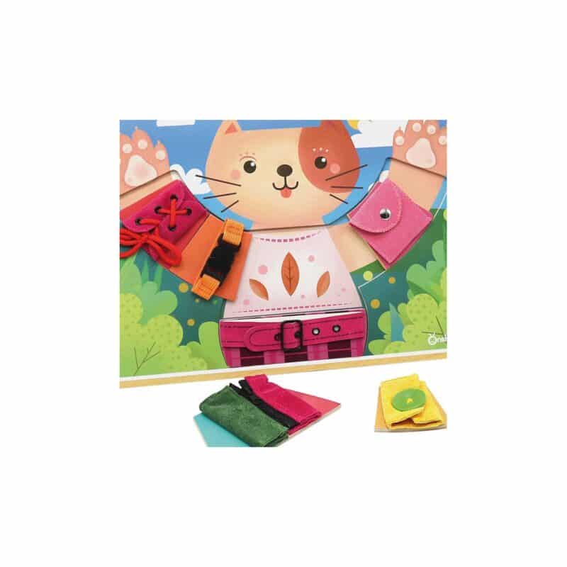 Tabla cu pisica colorata si 6 activitati motrice, 3 ani plus, New ...